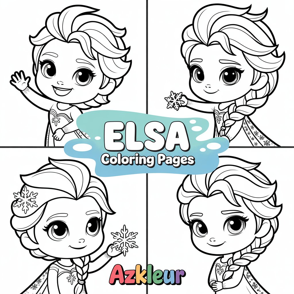 Free Printable Elsa Coloring Pages – 51 Pages for Download (PDF)