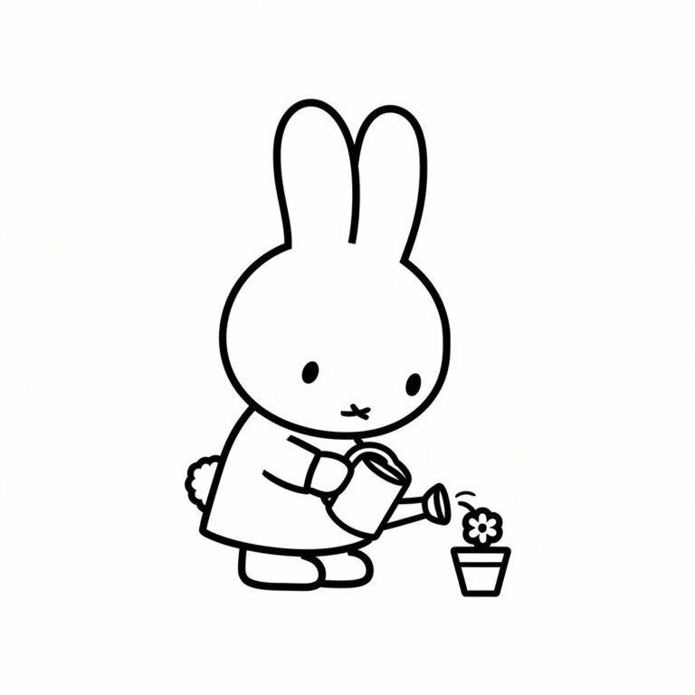 Free 40 Miffy Coloring Pages Printable PDF Download