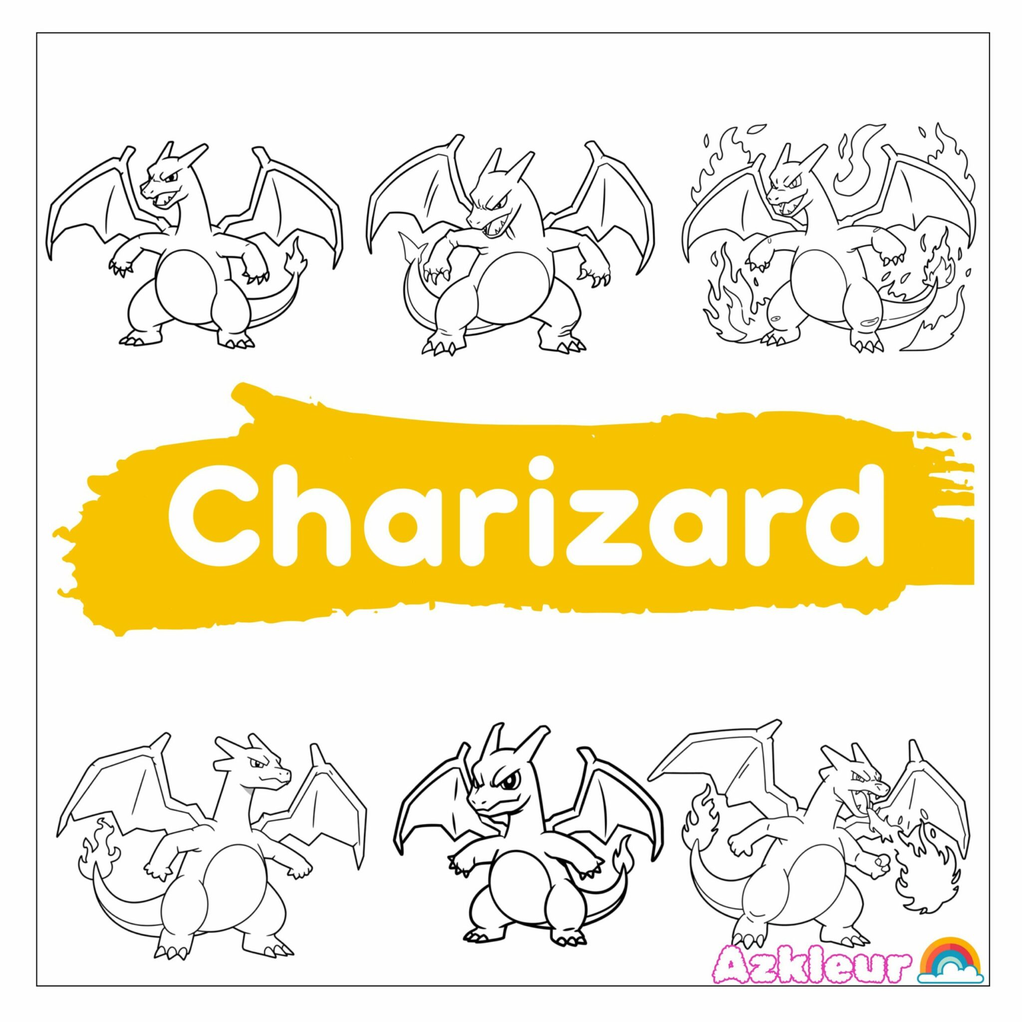 Charizard Coloring Pages - 20 Free Printable Coloring Sheets for Kids