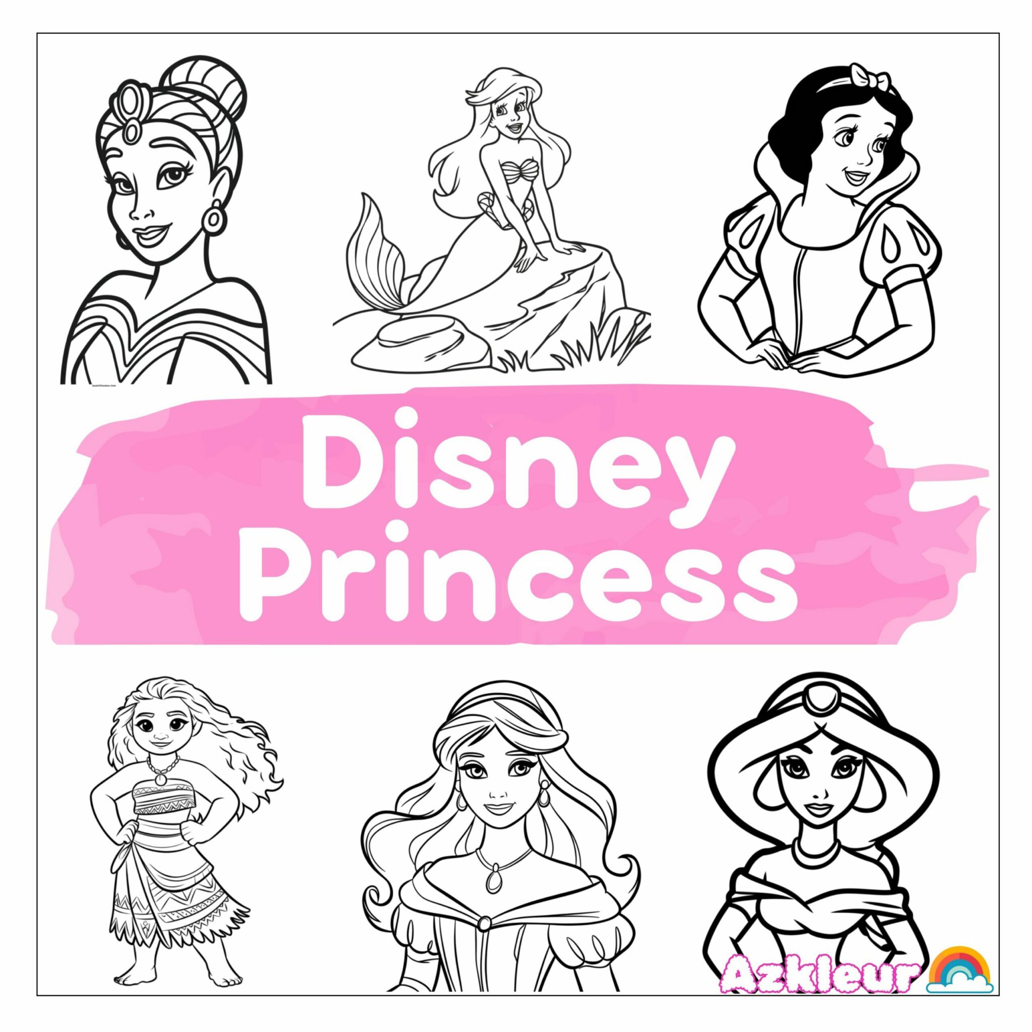 Free Printable Princess Coloring Pages - 20 Pages PDF Download