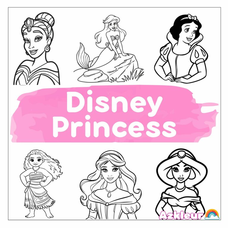 Free Printable Princess Coloring Pages - 20 Pages PDF Download