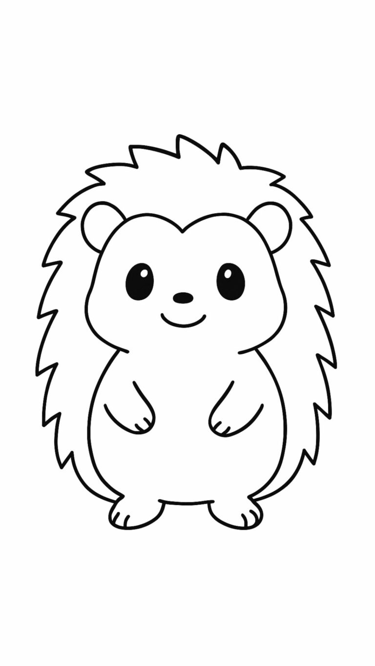 Free Hedgehog Coloring Page – 19 Printable Pages (PDF)