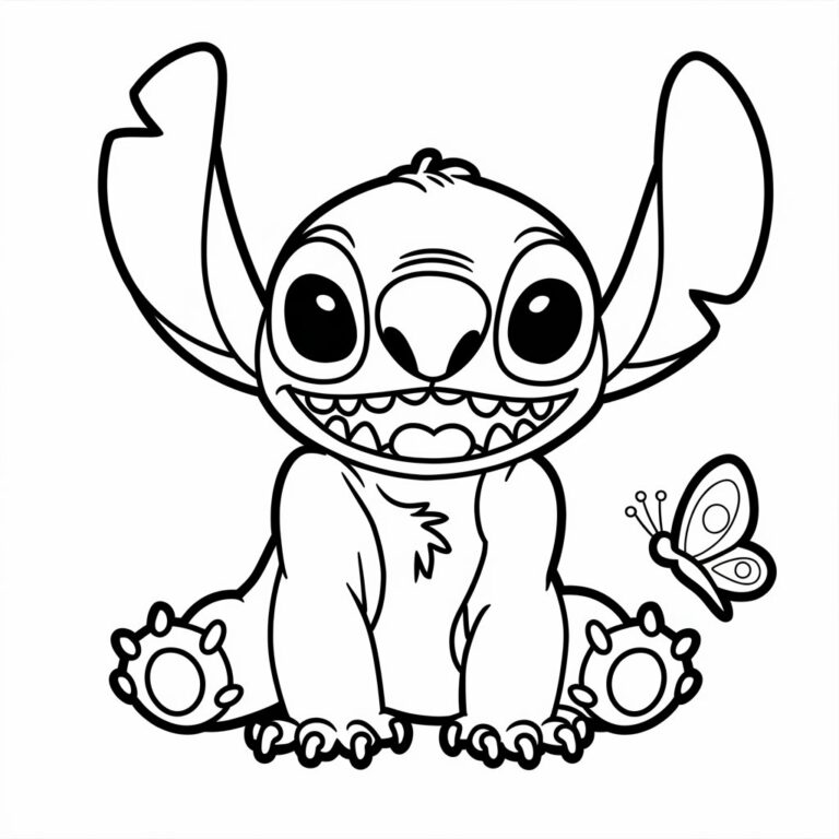 65 Free Stitch Coloring Pages - Printable PDF Download for Kids