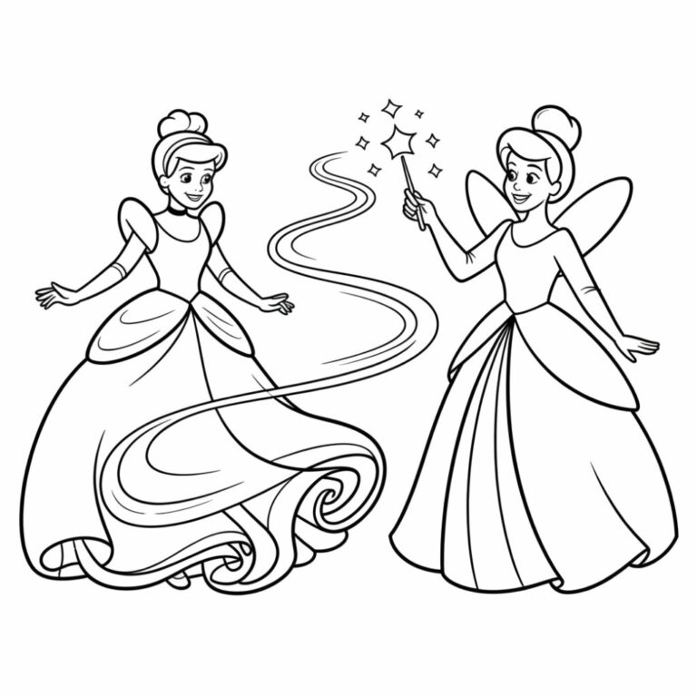Free Printable Cinderella Coloring Pages – 14 Coloring Sheets